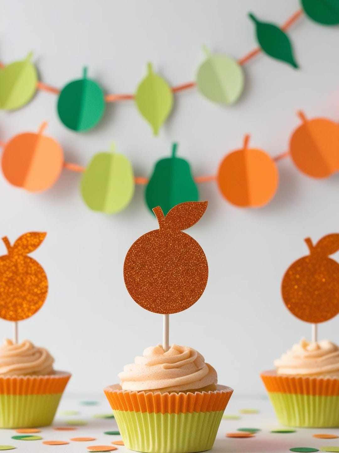 Cutie Orange | Confetti and Cupcake Toppers, Die Cut Shapes, Party ...