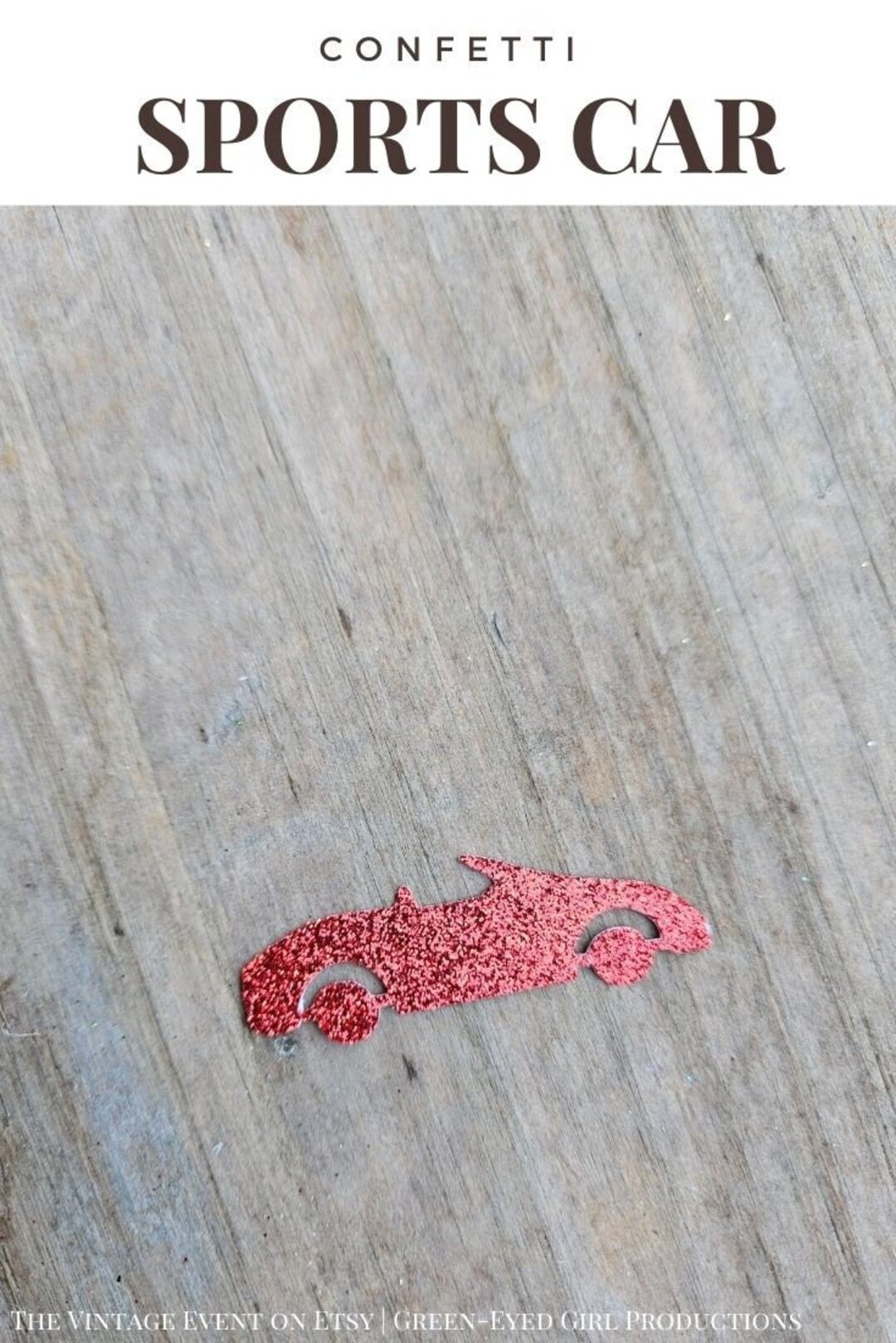 Sports Car Confetti & Cupcake Toppers Baby Shower Decorations GLITTER ...