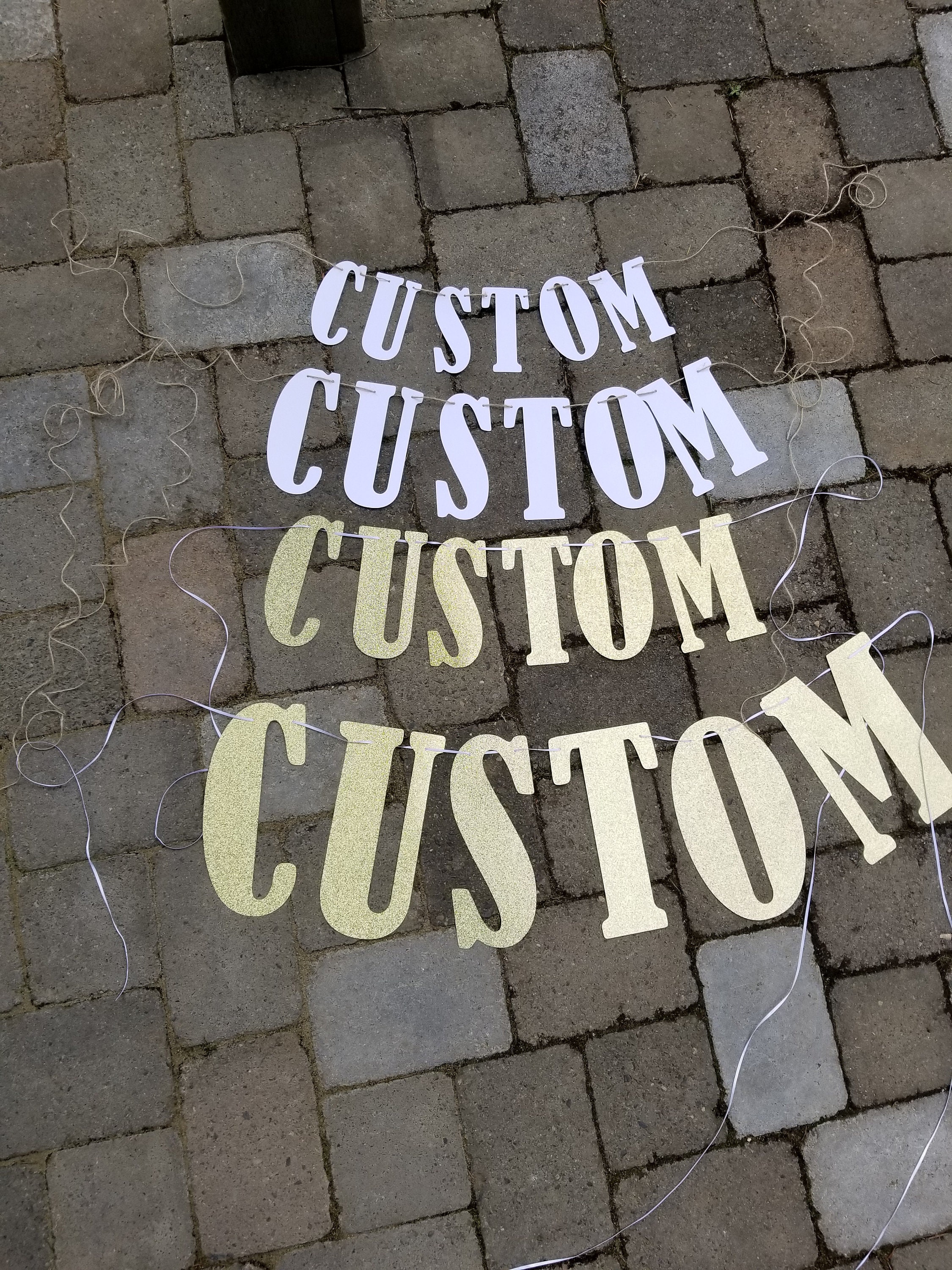 Custom Letter Banner | 10.5" | GLITTER - Etsy