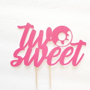 TWO Sweet Cake Topper Two Sweet Birthday, Donut Birthday Party ...