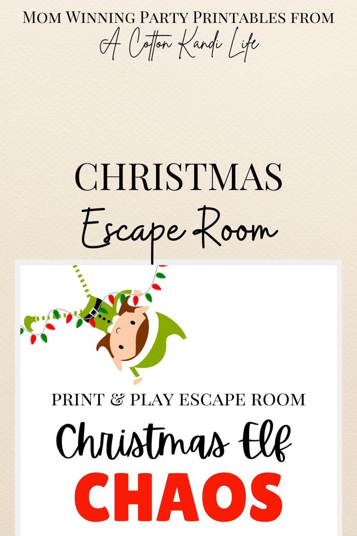 Christmas Escape Room | Christmas Elf Chaos | Holiday Party Theme ...