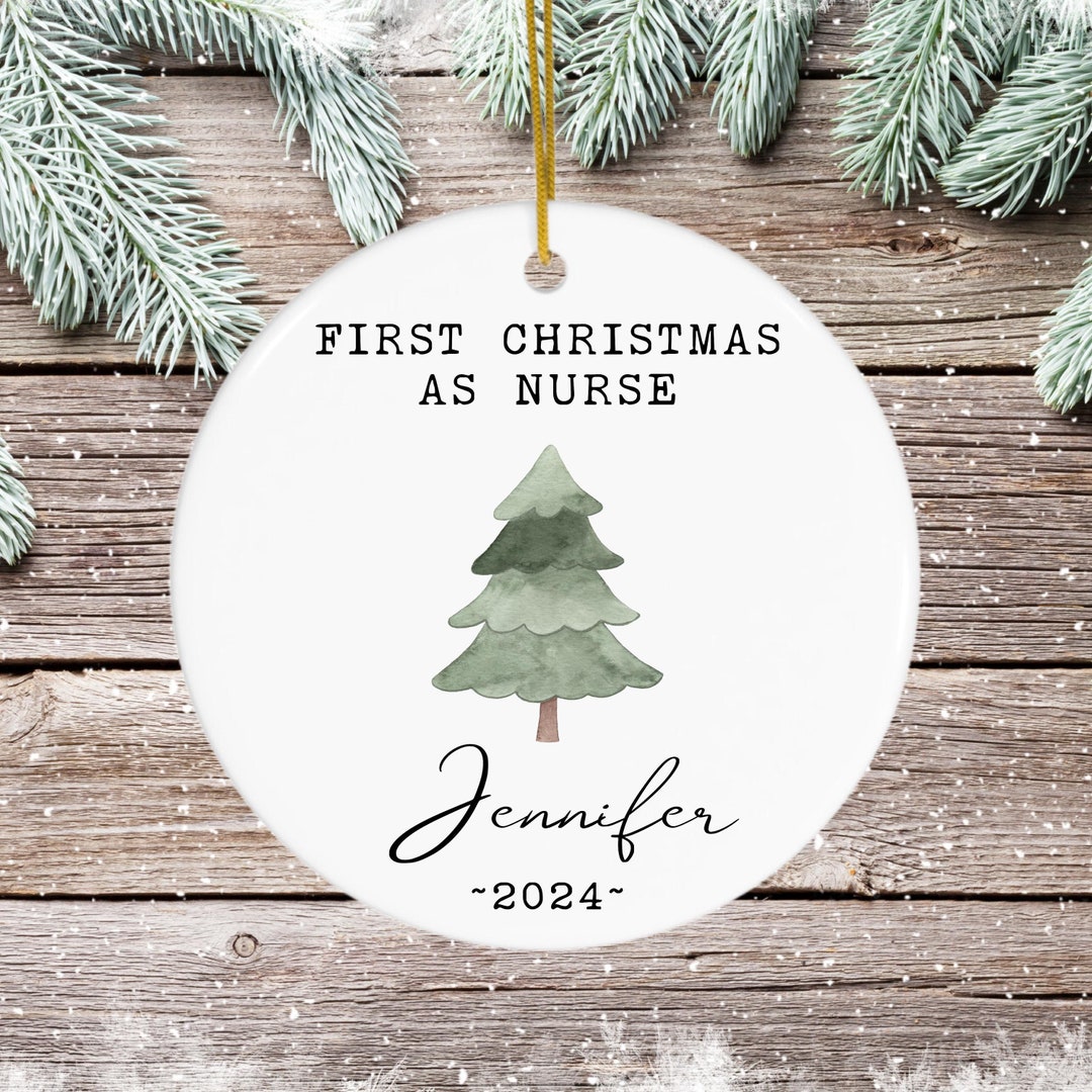 Nurse Ornament, New Nurse Gift, Personalized Ornament, Nurse Christmas ...