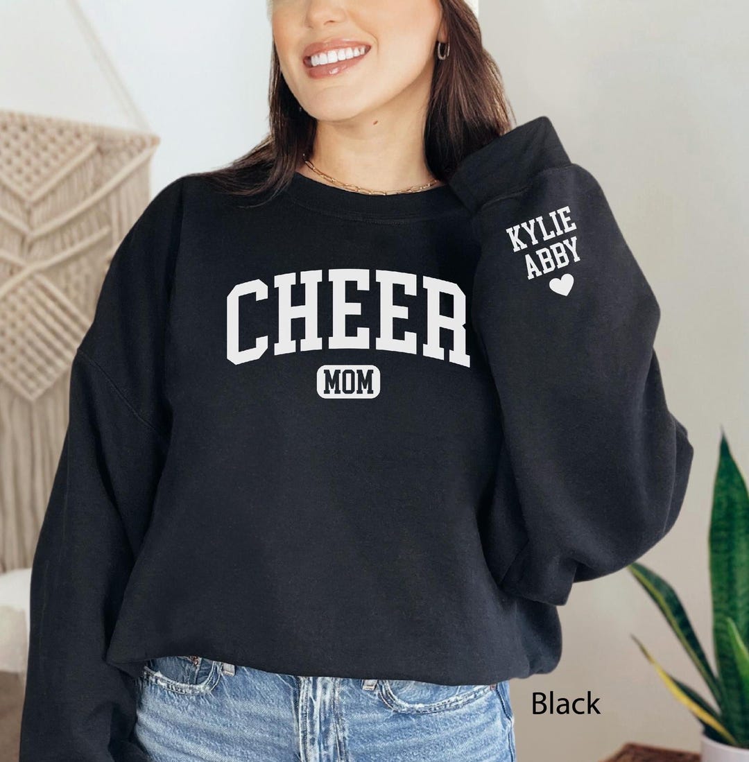 Custom Cheer Mom Sweatshirt, in My Cheer Mom Era, Personalized Cheer ...