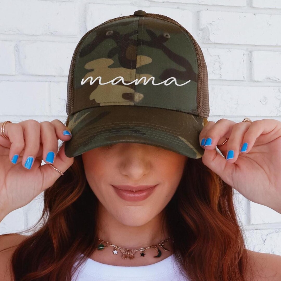 Embroidered Mama Hat Mama 2025 Embroidered Camo Hat Mothers Day Mom Hat ...