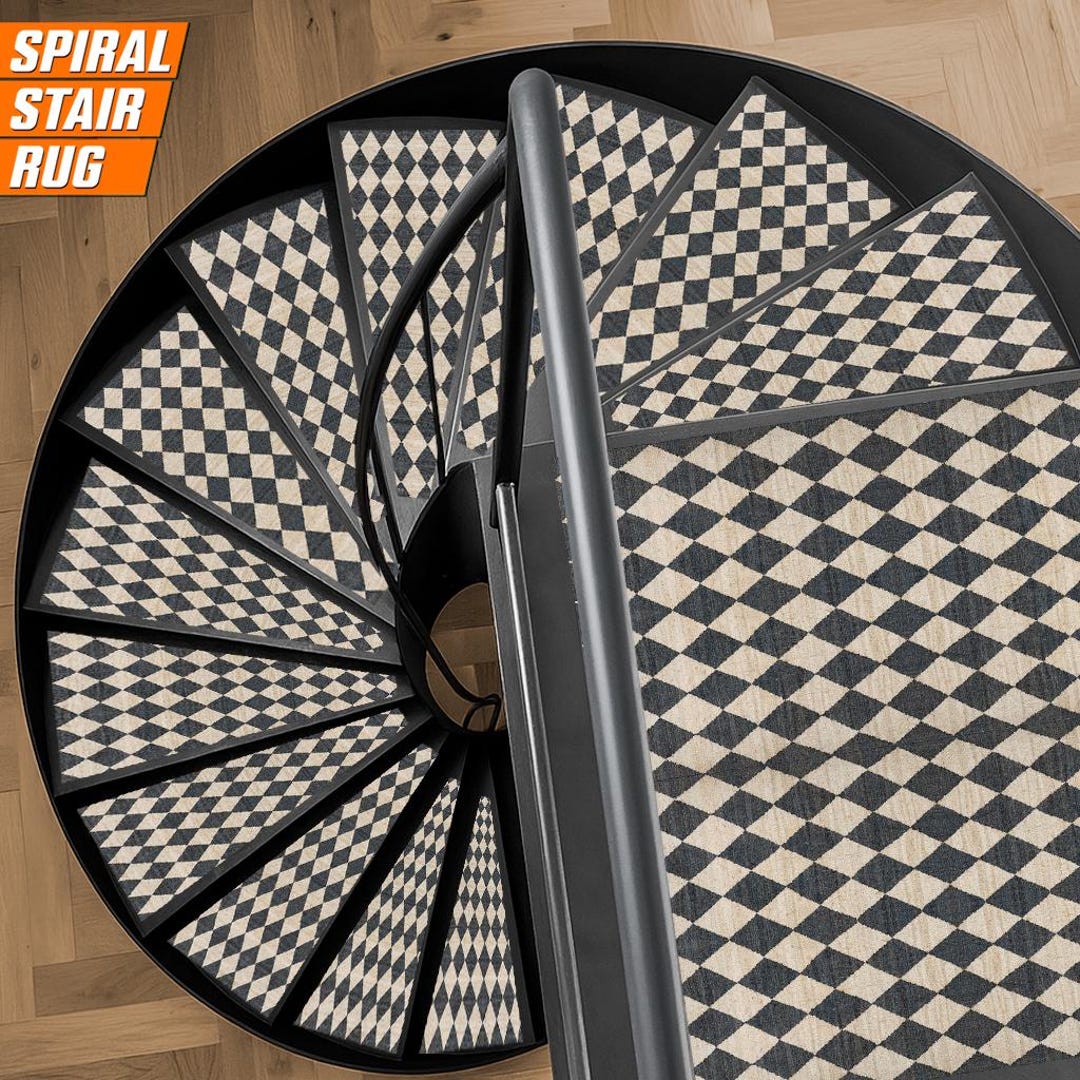 Custom Spiral Stair Rug, Spiral Staircase Mat, Non-slip Stair Rug ...