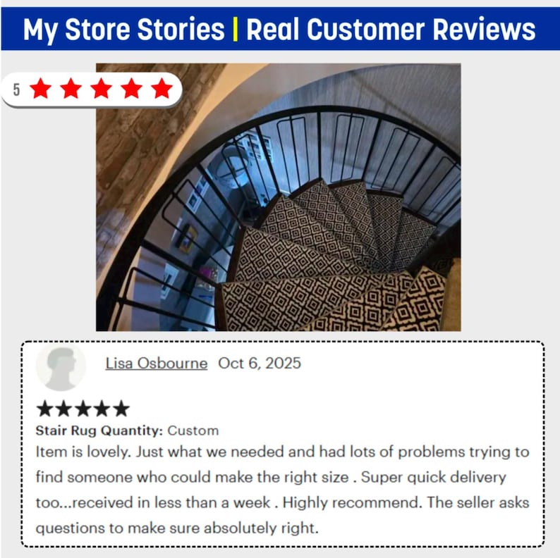 Custom Spiral Stair Rug, Spiral Staircase Mat, Non-slip Stair Rug ...