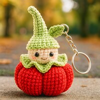 Pair of Handmade Crochet Spider Keychains, Halloween Keychain - Etsy