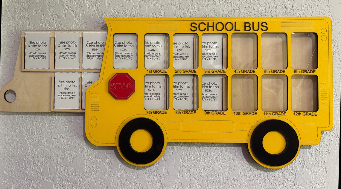 School Bus Photo Frame – A Journey Through the Years - Etsy