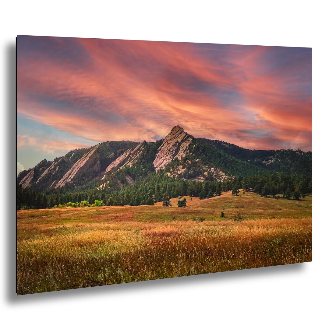 Colorado Sunset Photo: Flatirons Boulder - Etsy
