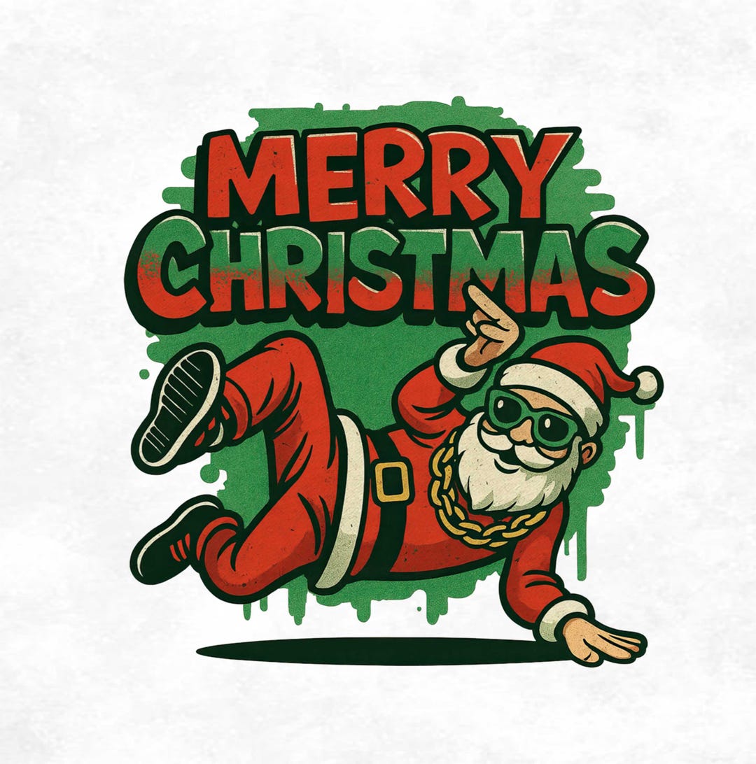 Swag Santa Merry Christmas PNG, Funny Hip Hop Santa T-shirt, Urban ...
