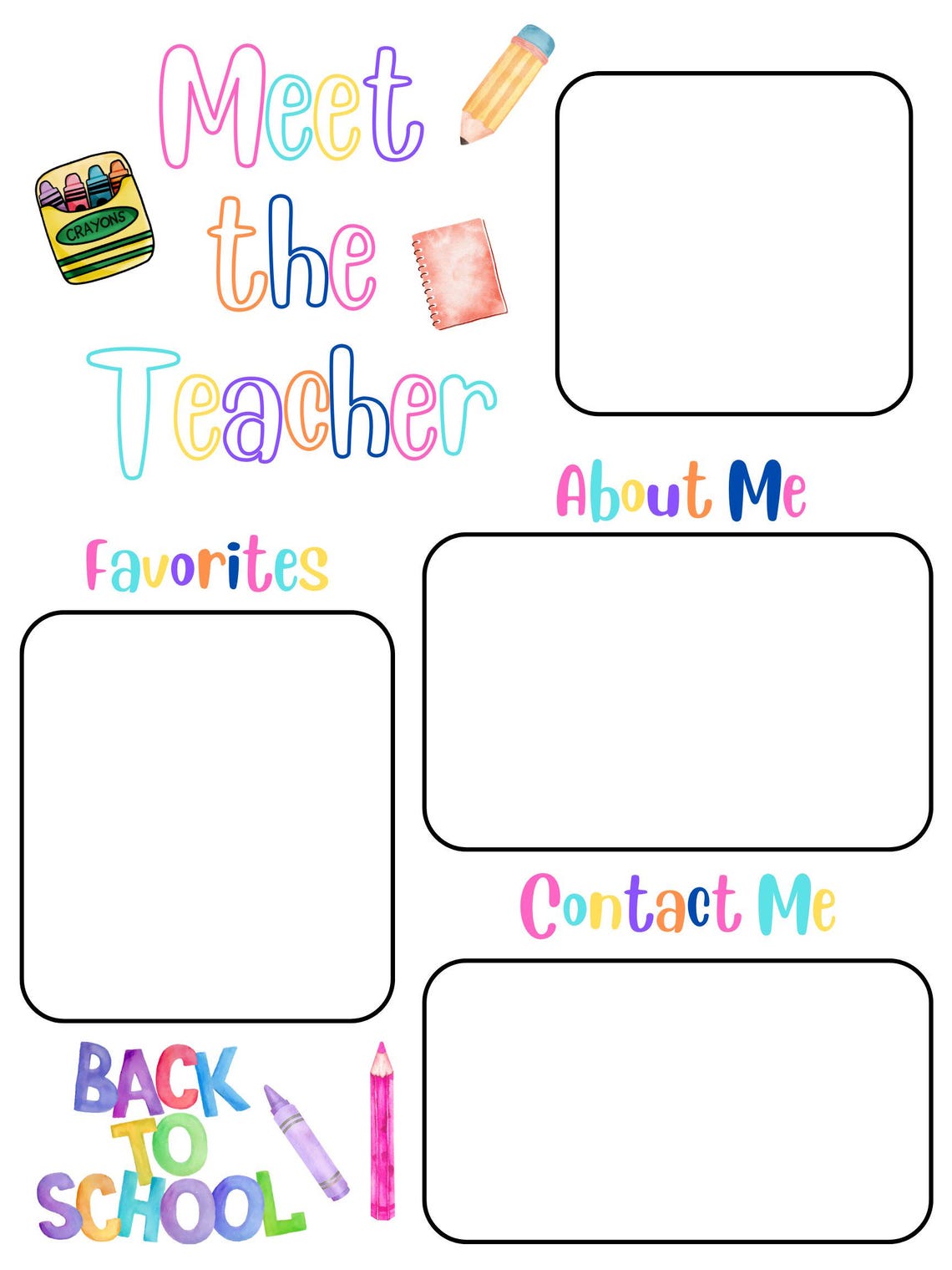 Meet the Teacher- DIGITAL - Etsy