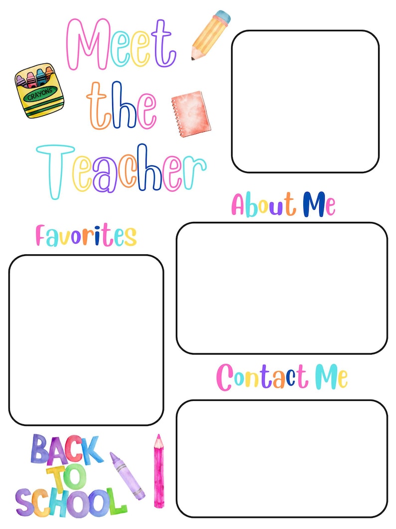 Meet the Teacher- DIGITAL - Etsy