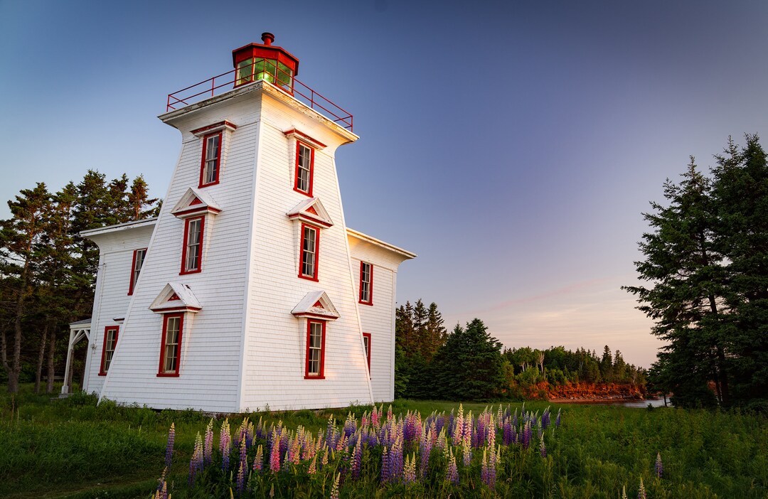 Blockhouse Lighthouse Near Fort Amherst, a PEI Print, Charlottetown ...
