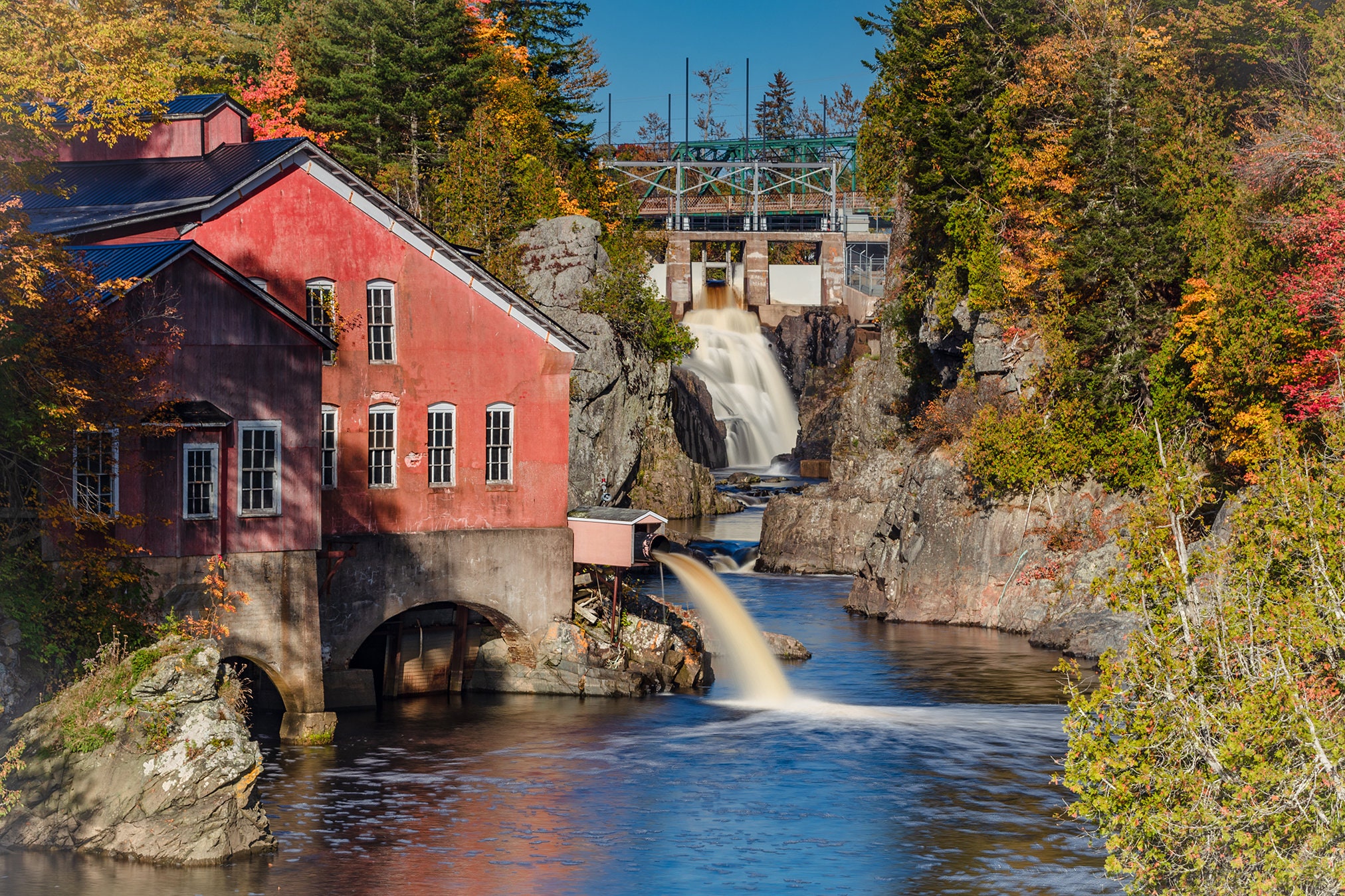 St George Waterfall. 13x19 New Brunswick Print, St George Mill, New ...