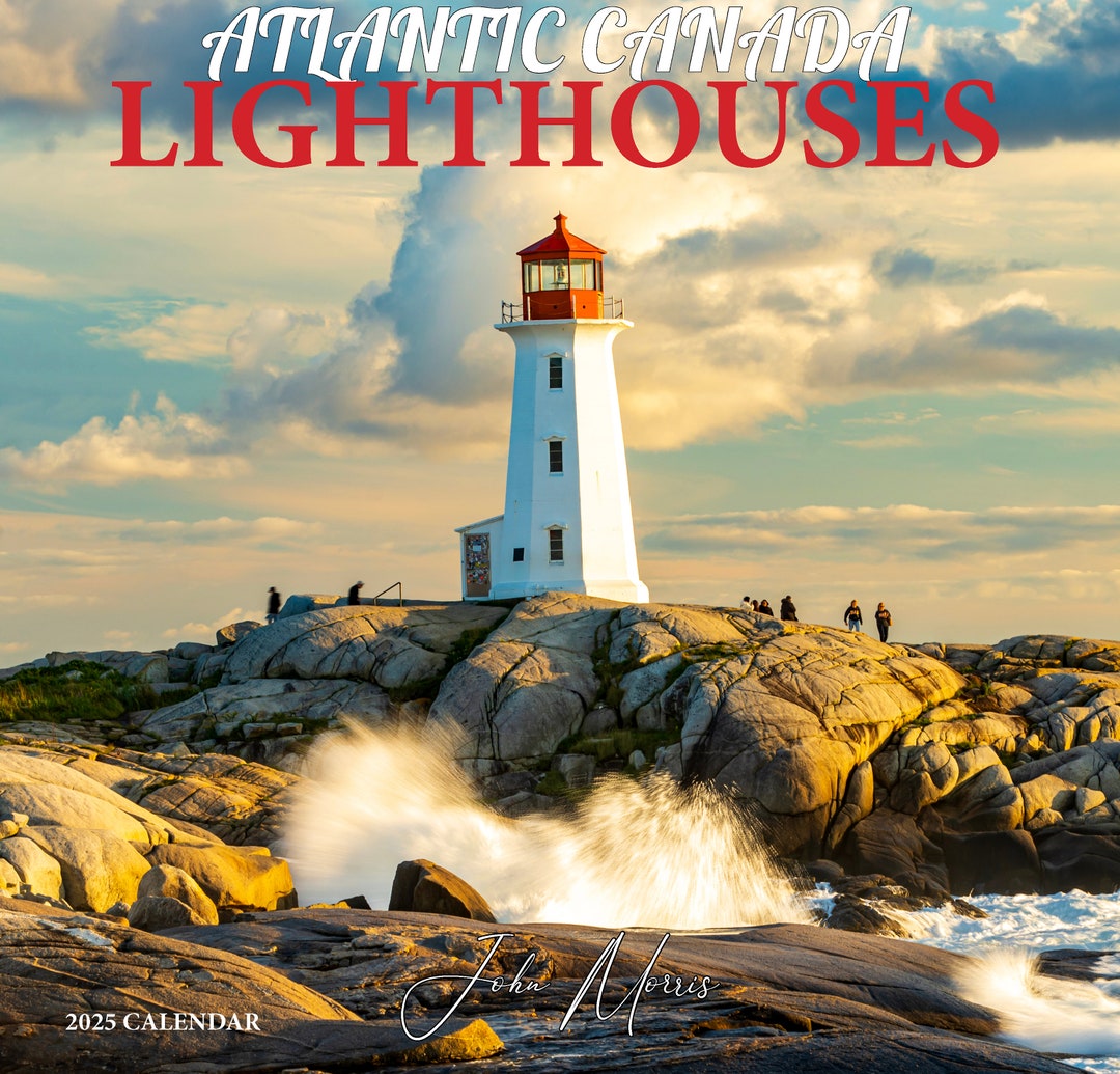 2025 Large Atlantic Canada Lighthouse Wall Calendar, 12x11.5", Calendar ...