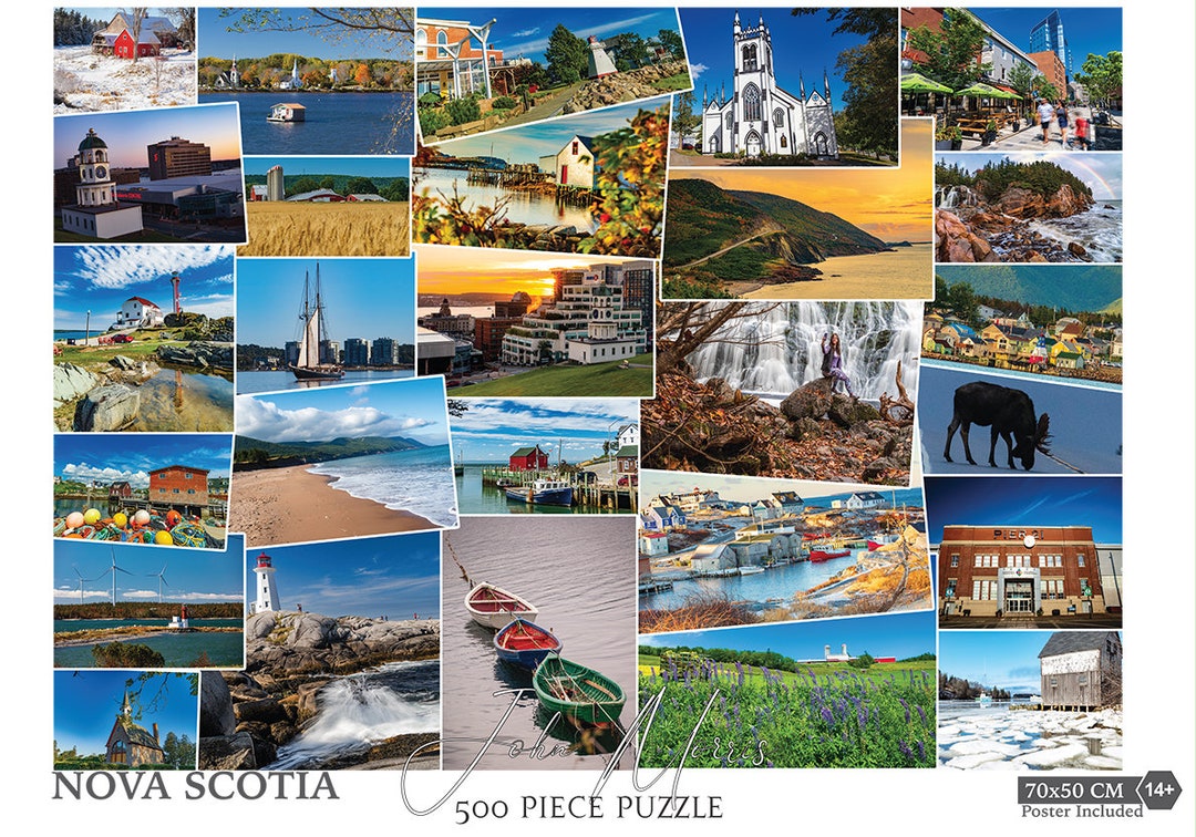 19.6x27.5 500 Piece Limited Edition Nova Scotia Collage Jigsaw Puzzle ...