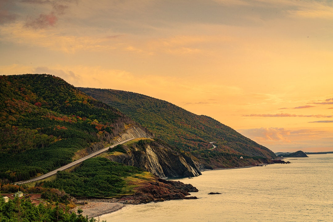 Cabot Trail Fall Sunset, Cape Breton Art, Cape Breton Island, Nova ...