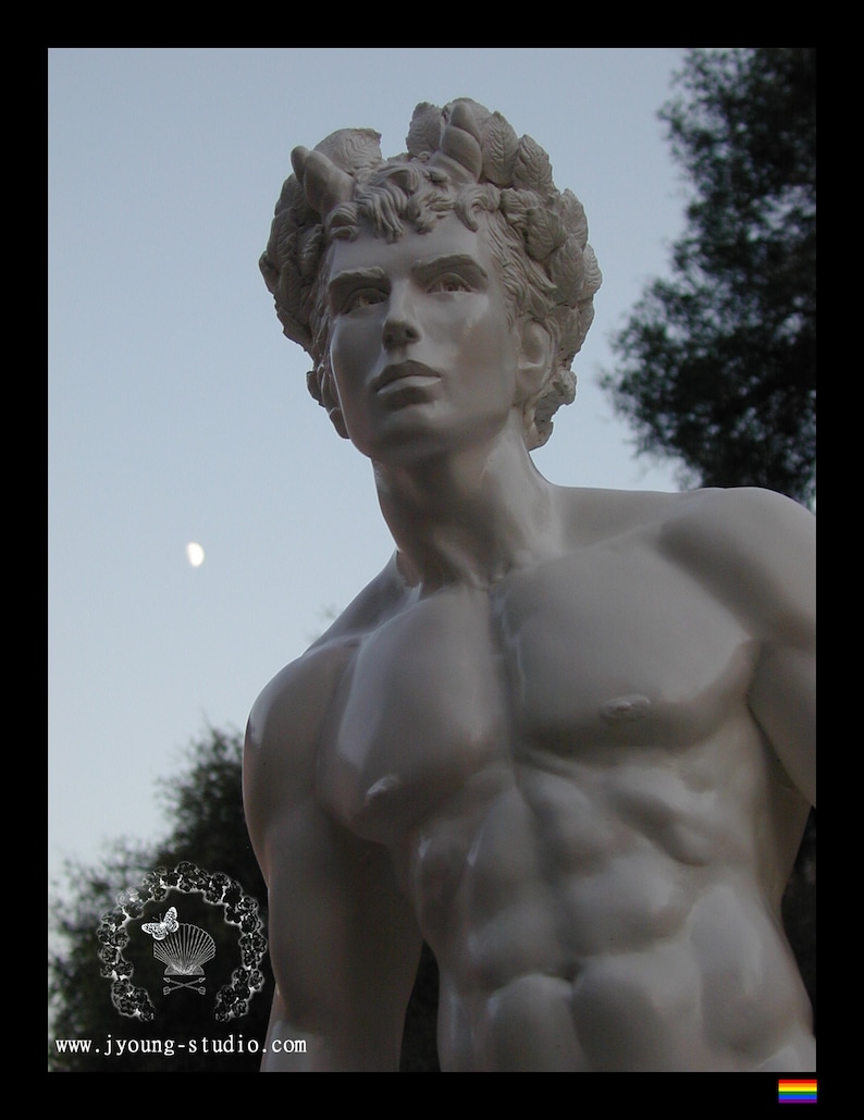 Thieves in My Garden. Hellenic Priapus Male Nude Sculpture, God of ...