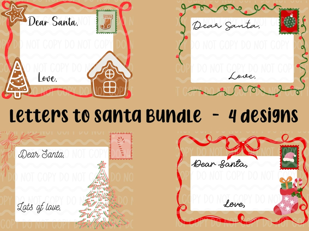 Editable Letters to Santa Banner Template BUNDLE | Christmas Canva ...