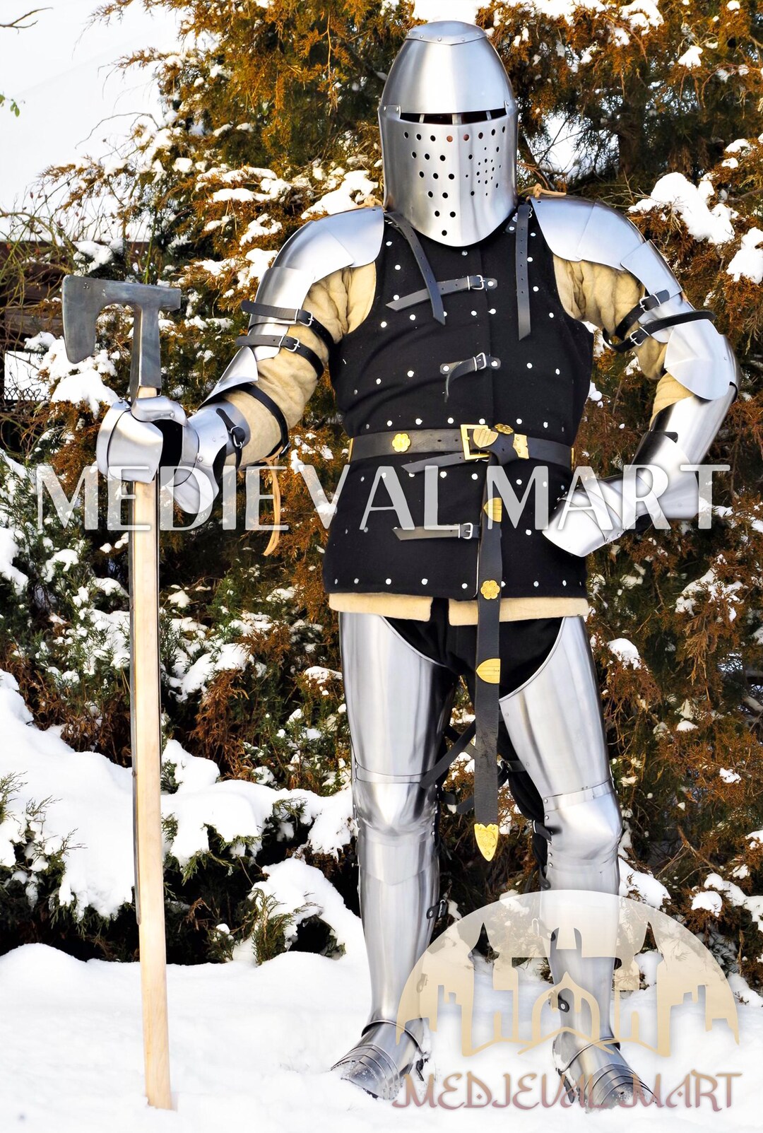 MEDIEVALMART European Sport Buhurt Combat Hardened Steel Suit of Full ...