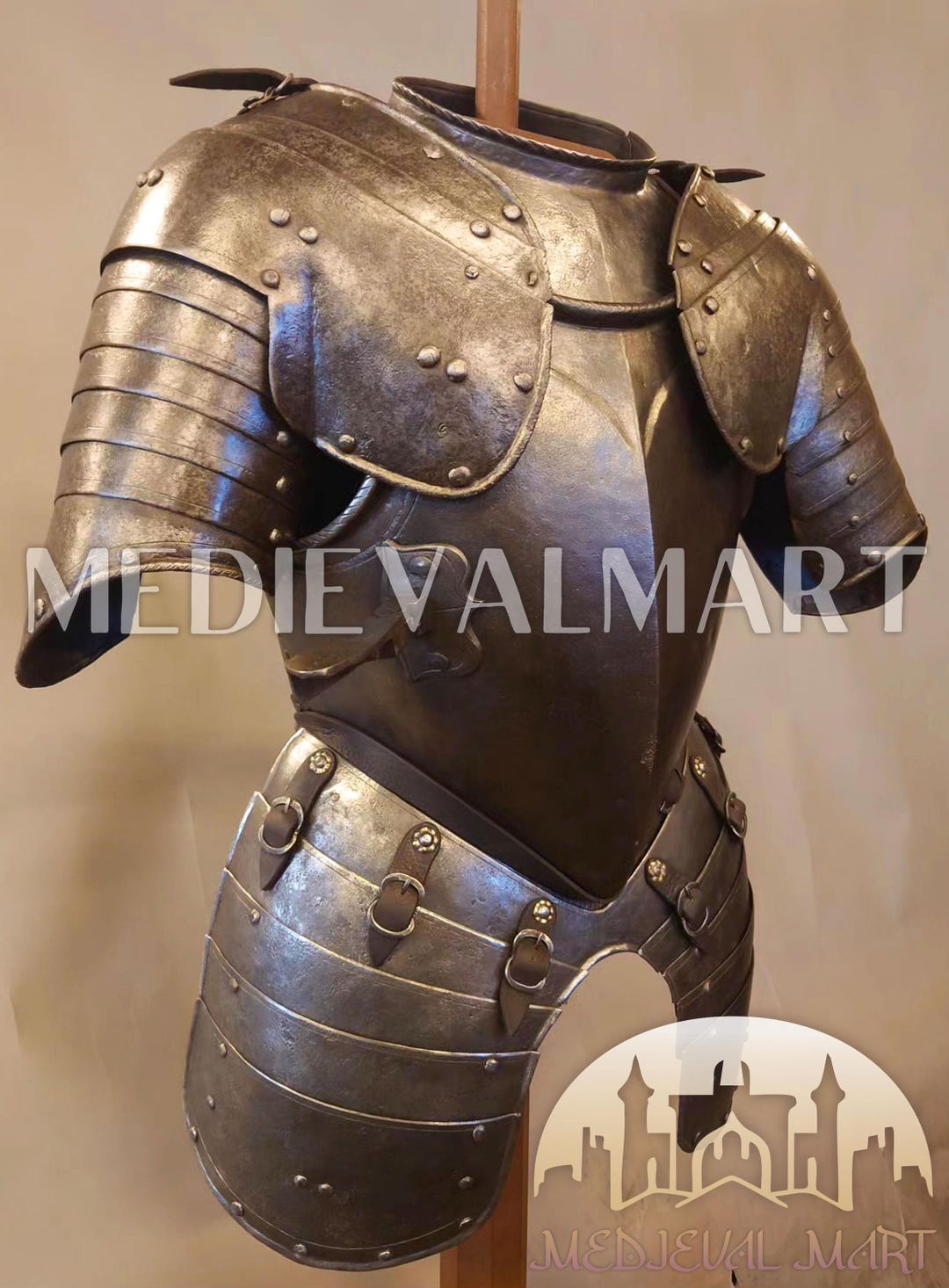 MEDIEVALMART Medieval German Three Quarter Cuirass, Pauldron and Hip ...