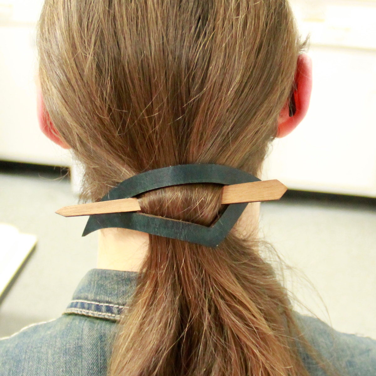 Claw-shaped Leather Barrette - Etsy