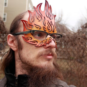 Flame Filigree Mask - Glasses Compatible - Etsy