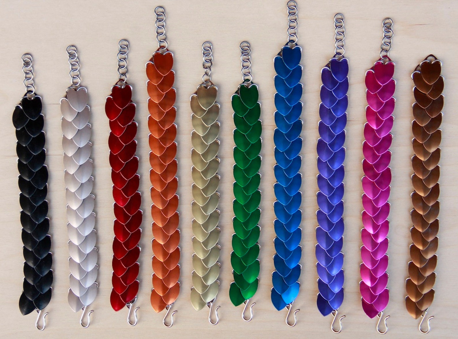 Custom Scale Maille Bracelet in Anodized Aluminum - Etsy