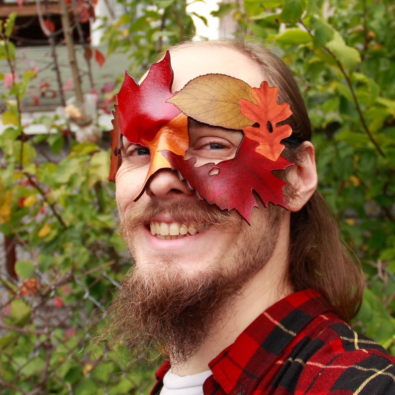 Fallen Leaves Mask - Etsy