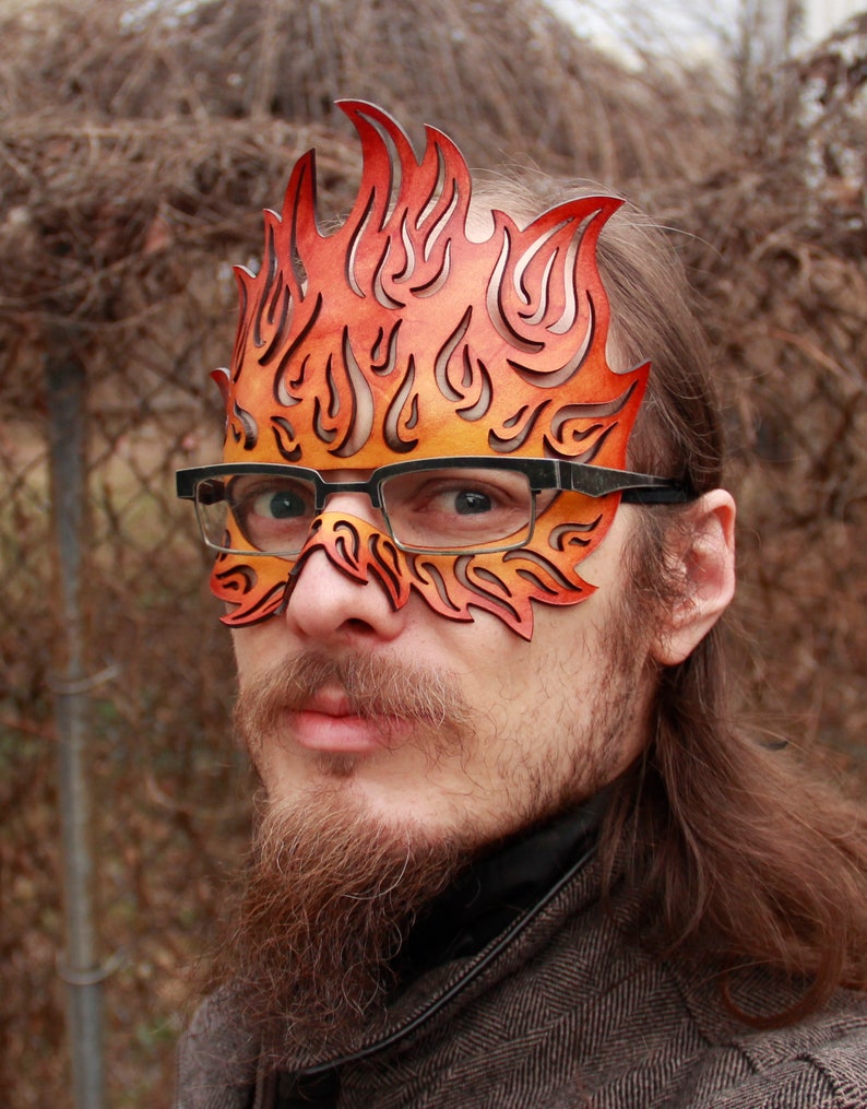 Flame Filigree Mask Glasses Compatible | Etsy