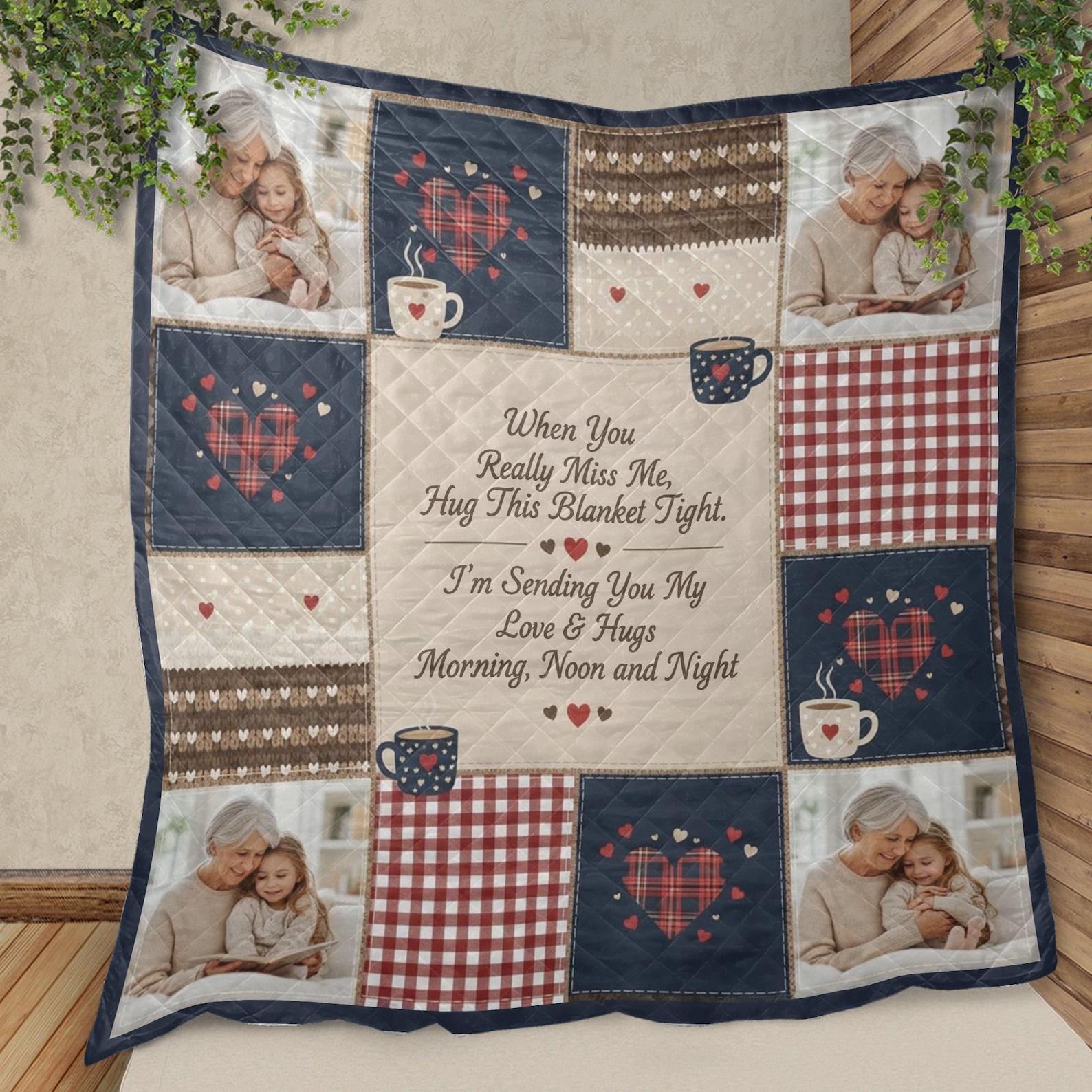 Personalized Quilt Blanket: Patchwork Design With Custom Photos ...