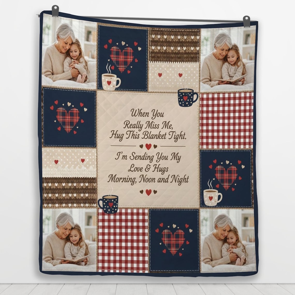 Personalized Quilt Blanket: Patchwork Design With Custom Photos ...