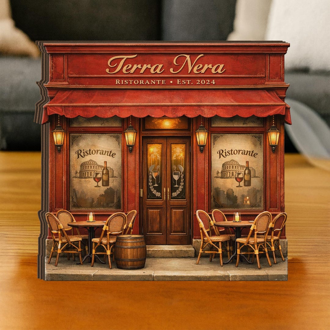 Custom Wooden Block Restaurant Name Miniature, Home Decor Gift - Etsy