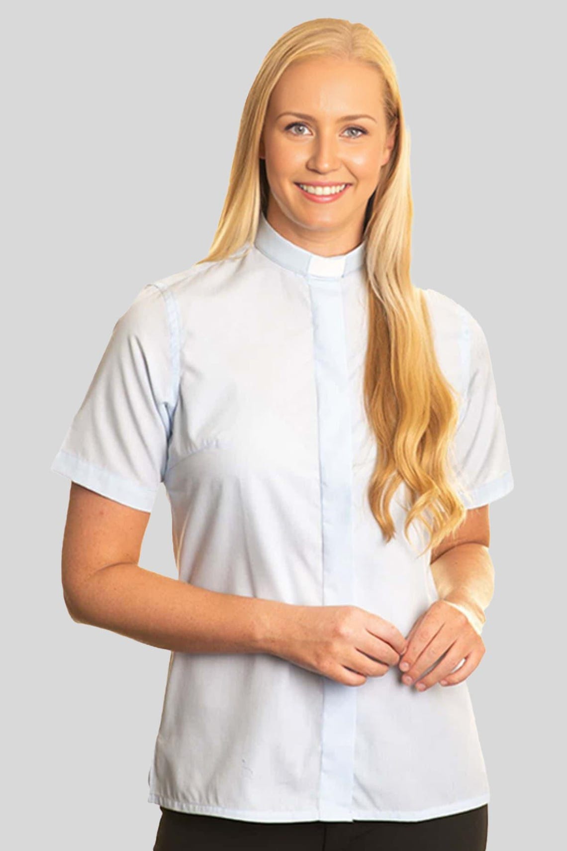 Men’s Church Wear Shirt | Tab Collar French Cuff | Long & Half Sleeve ...
