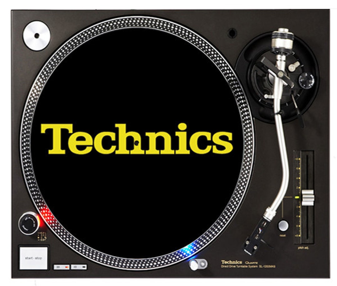 DJ Industries - Technics Classic Yellow on Black - DJ Slipmat - Etsy