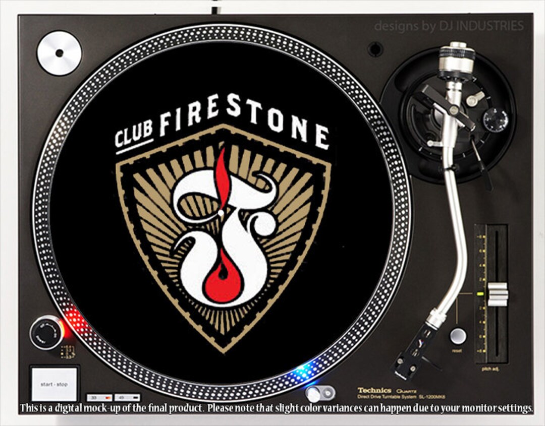 DJ Industries - Club Firestone - DJ Slipmat LP Record Player Turntable ...