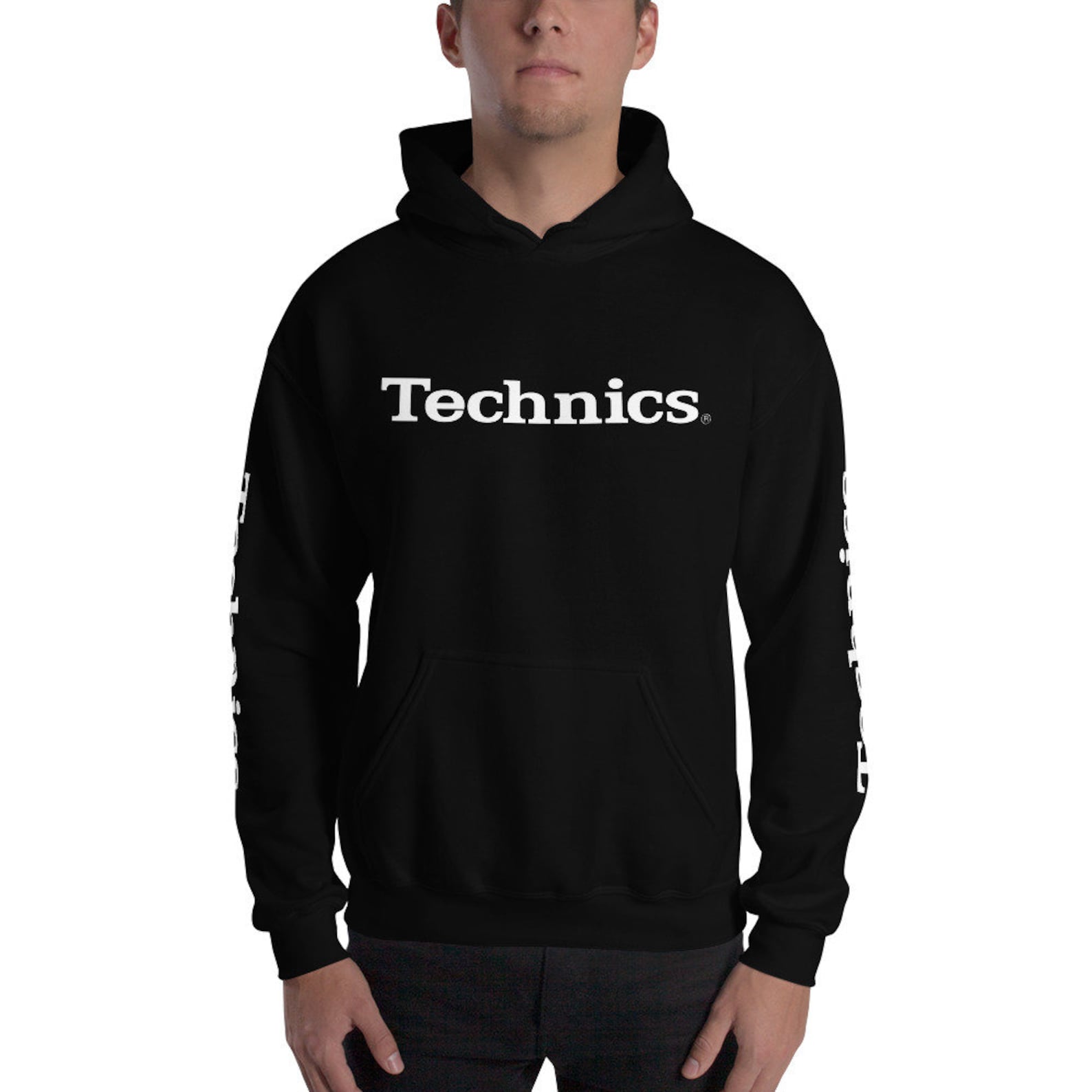 Wear Technics - Technics Classic Black Hoodie - Etsy