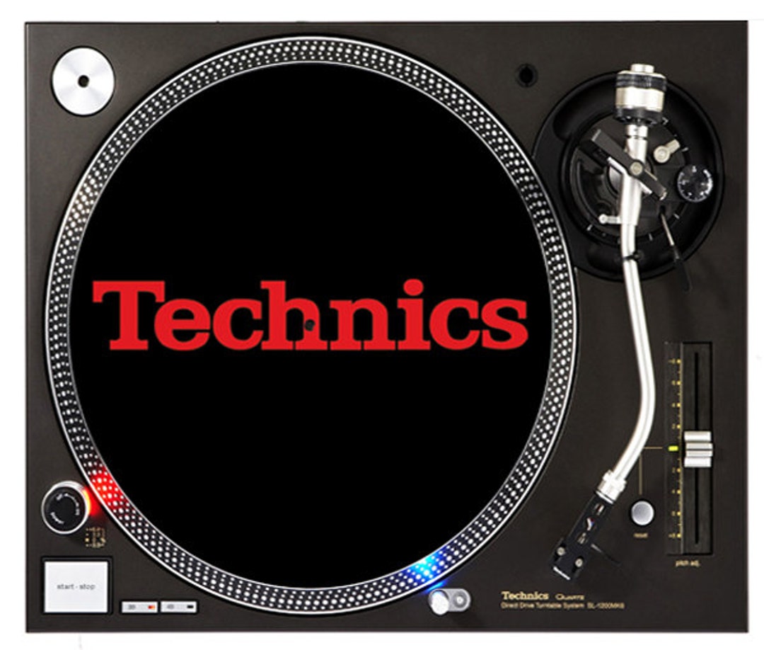 DJ Industries - Technics Classic Red on Black - DJ Slipmat - Etsy