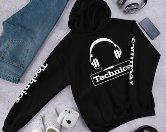 Wear Technics Technics Classic Black Hoodie | Etsy