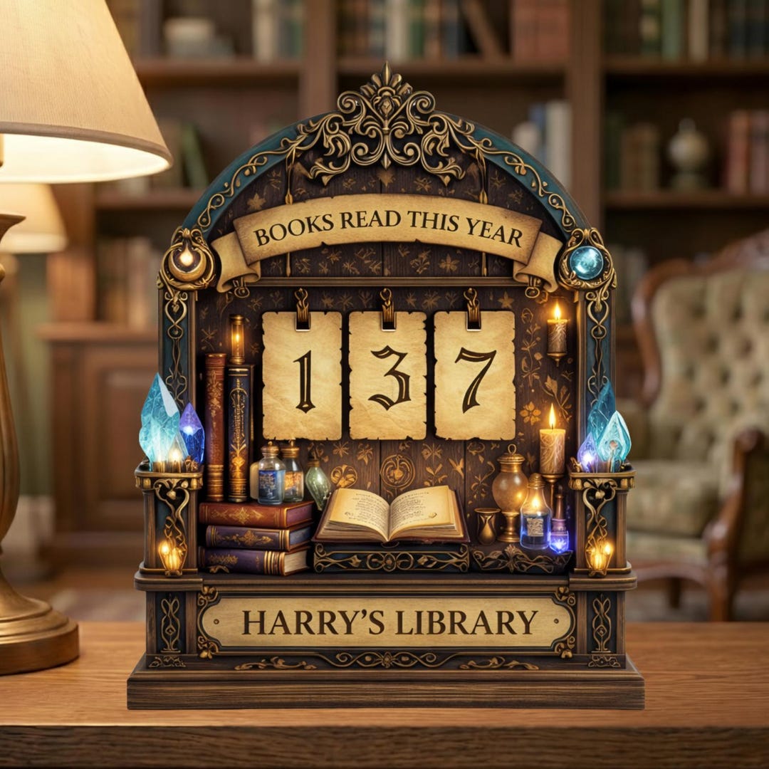 Personalized Wizard Inspried Books Read This Year Tracker, Library ...