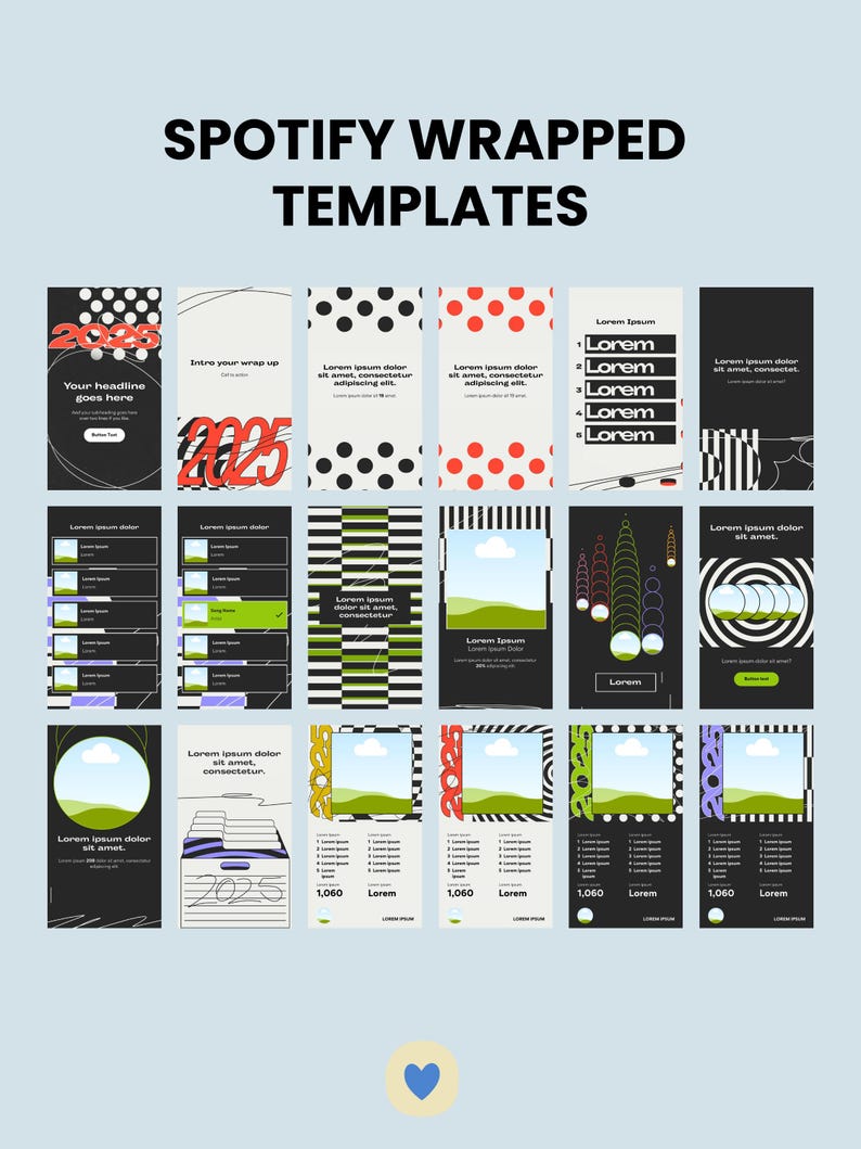 Spotify Wrapped 2025 Template | Instagram Tiktok End of Recap for Small Business and Creative ...