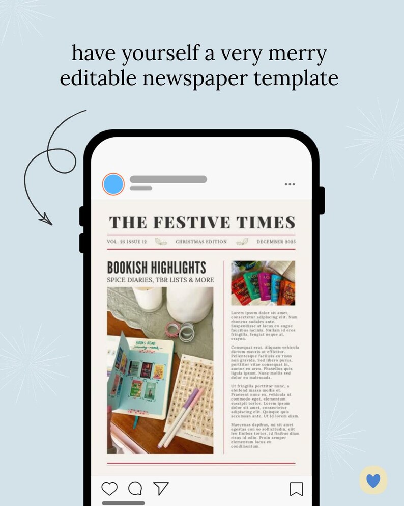 Editable Newspaper Template Canva Design | Social Media Carousel ...