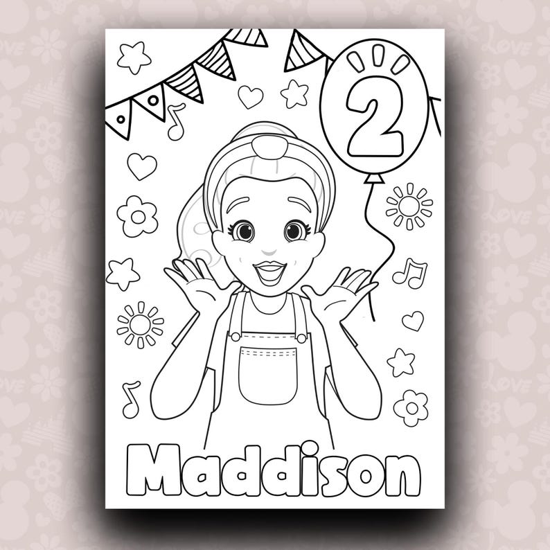 Editable Ms Rachel Coloring Sheet, Coloring Placemat - Etsy