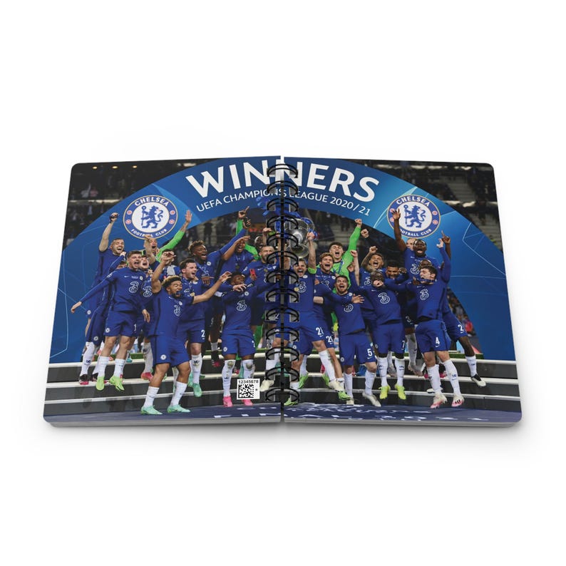 Chelsea FC Champions Spiral Bound Journal, Sports Fan Notebook, Gift ...