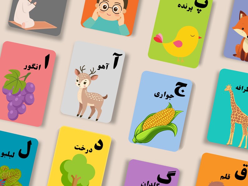 Digital Dari Alphabet: Educational Print for Kids (33 Letters) - Etsy