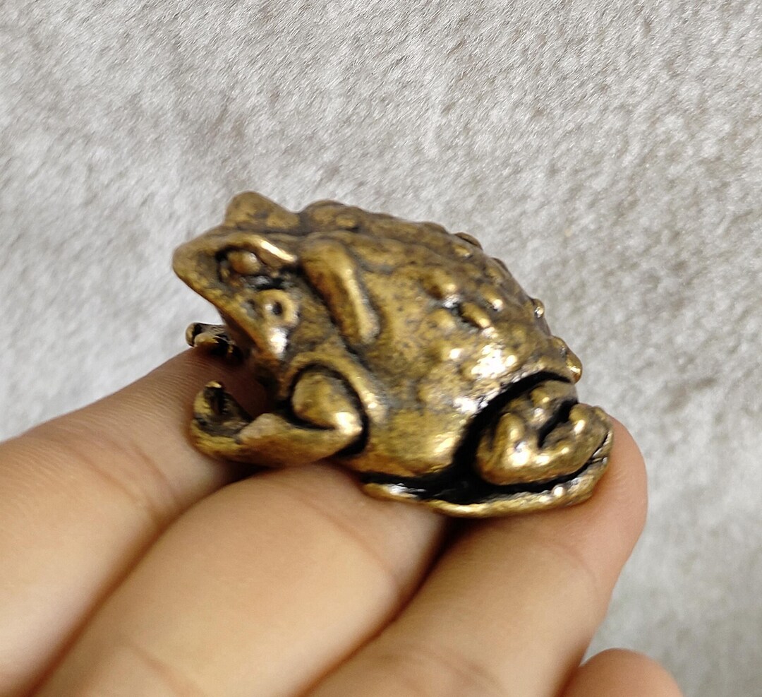 Solid Brass Carved Toad Statue, Figurine - Etsy