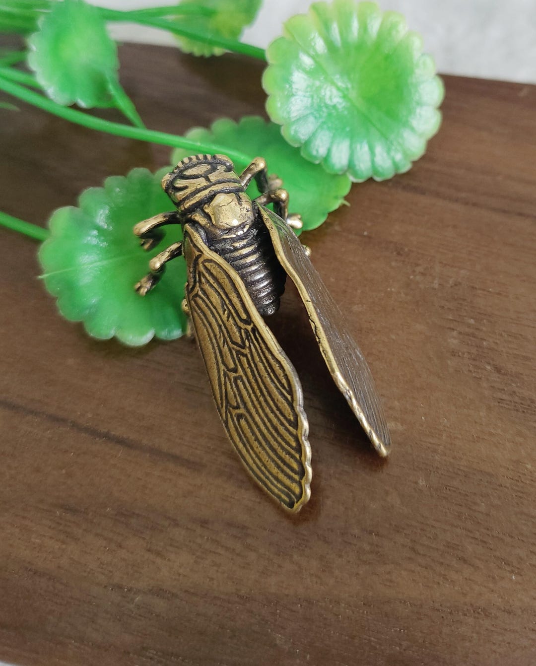Brass Carved Cicada Statue - Etsy