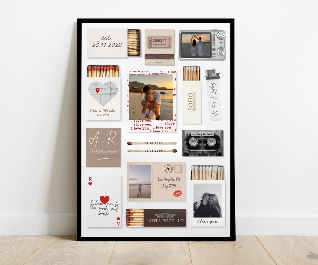 Editable Matchbook Poster Template | Printable Matchbox Art | Custom ...