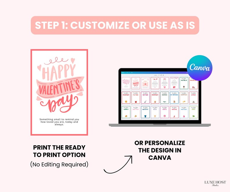 Valentines Gift Card Book | DIY Love Coupons, Last Minute Gift (digital ...