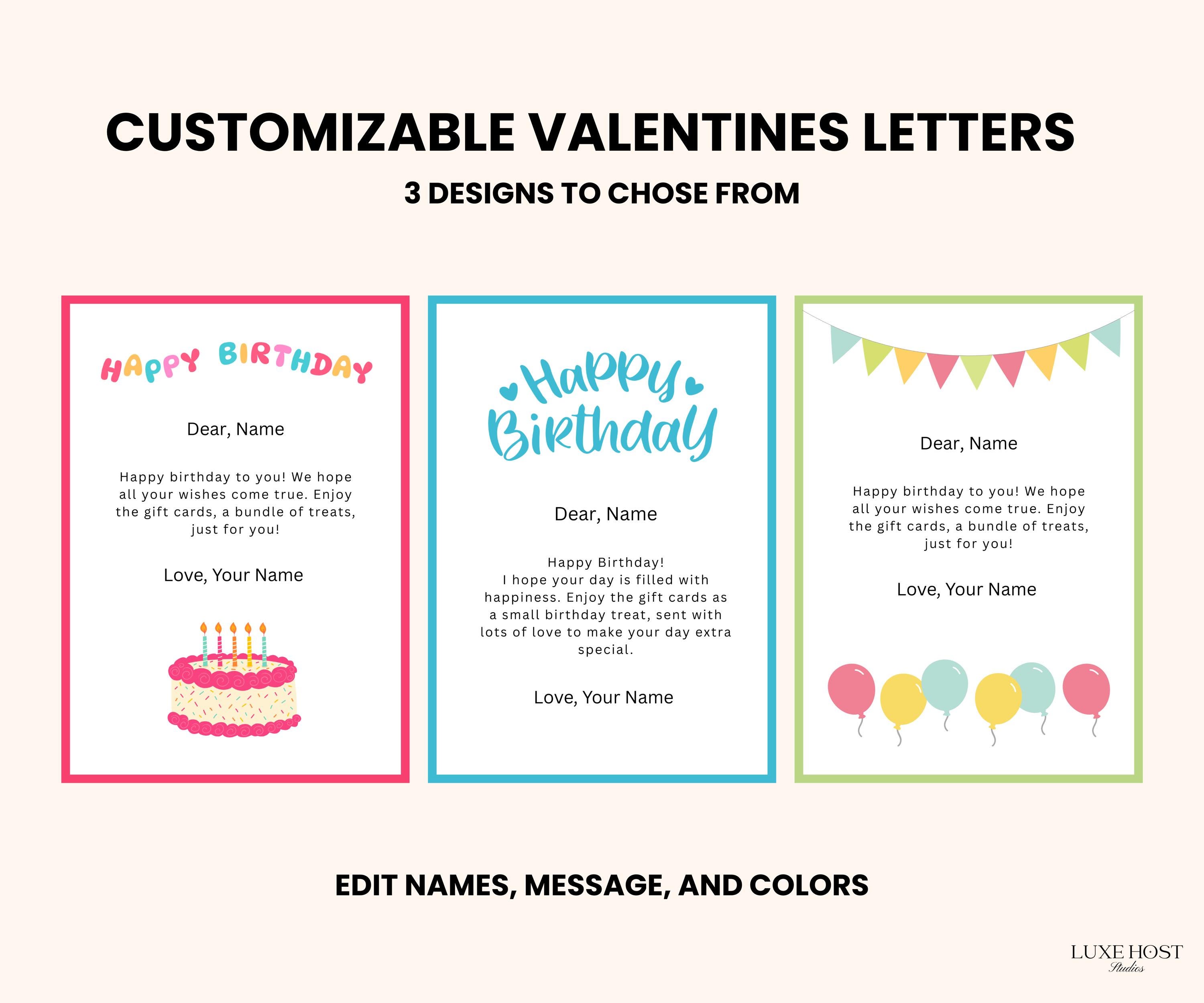 Personalized Birthday Gift Card Book | Printable DIY Gift (canva ...